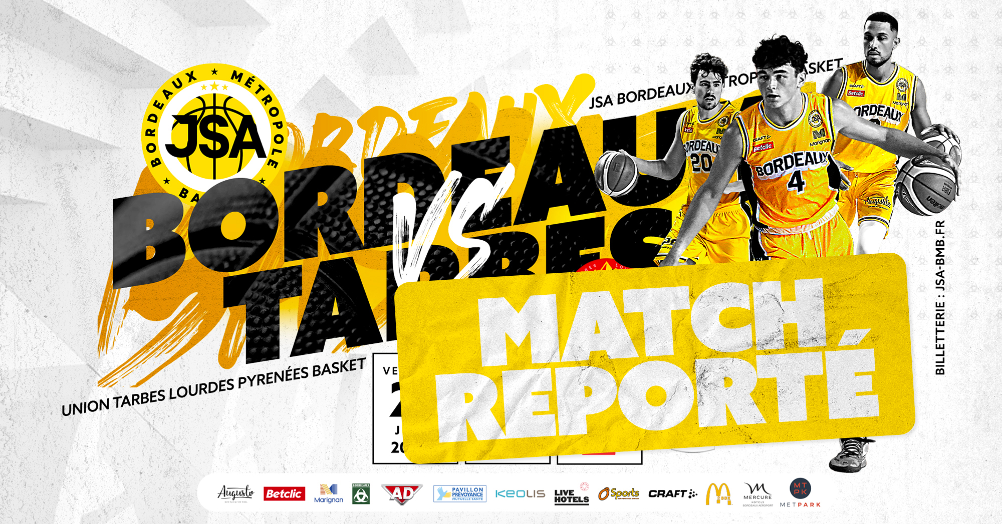 🚨 MATCH REPORTÉ 🚨 - JSA-BMB